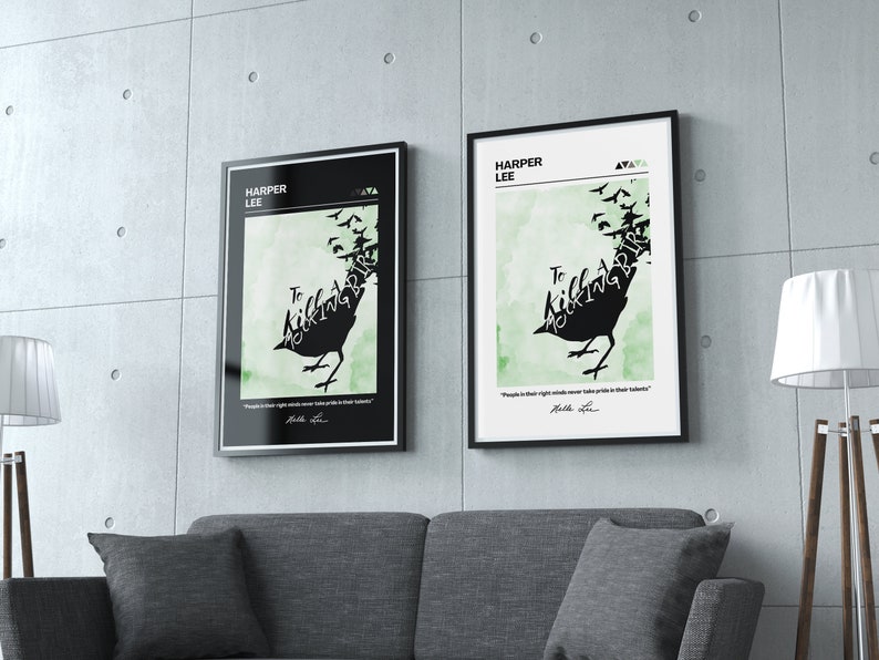 To Kill a Mockingbird Poster Harper Lee Minimalist Book Poster Custom ...