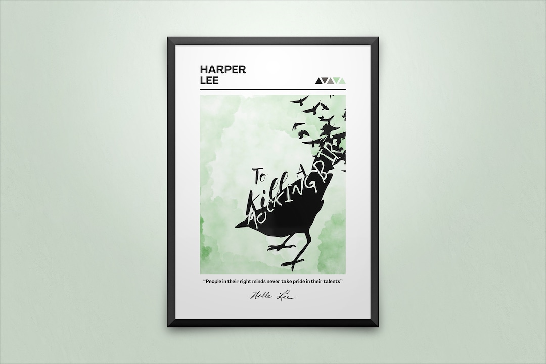To Kill a Mockingbird Poster Harper Lee Minimalist Book Poster Custom ...