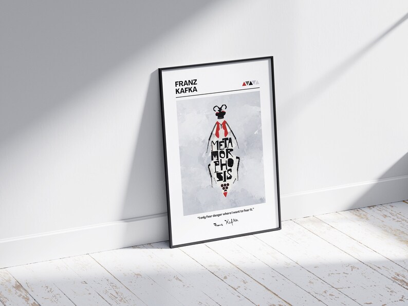 The Metamorphosis Poster Franz Kafka Minimalist Book Poster Custom Book ...