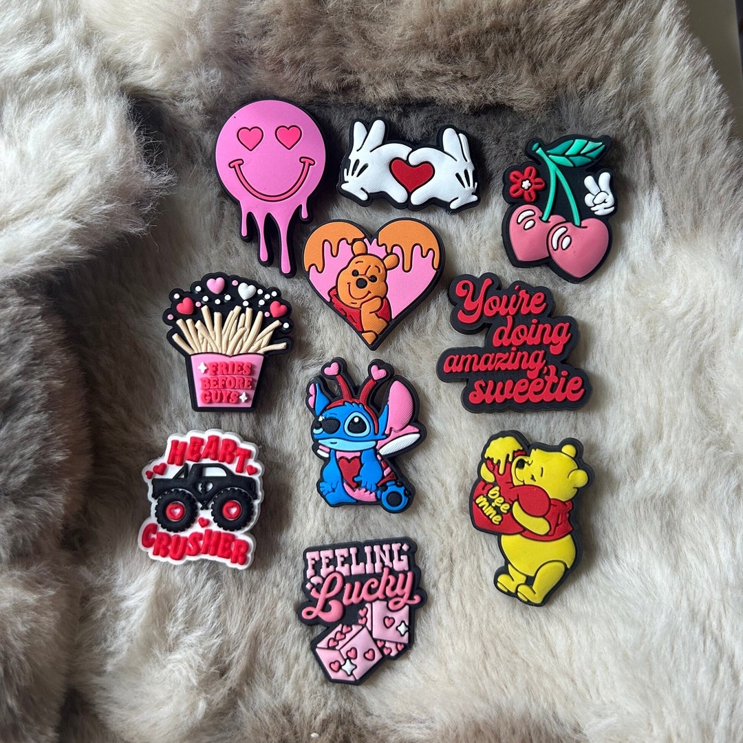 Love Heart Clog Charms - Etsy