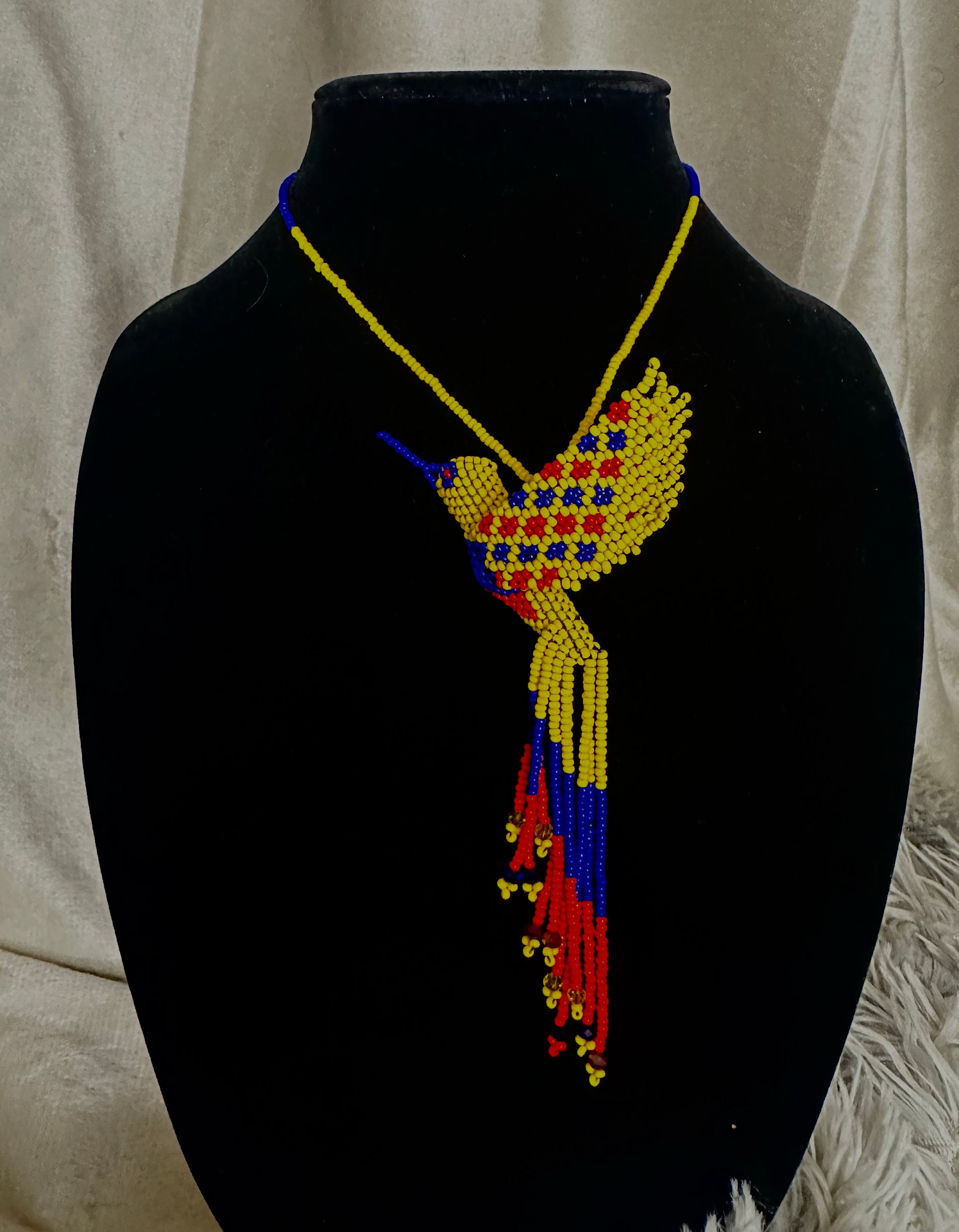 Embera Chami Handmade Beaded Hummingbird Necklace - Etsy