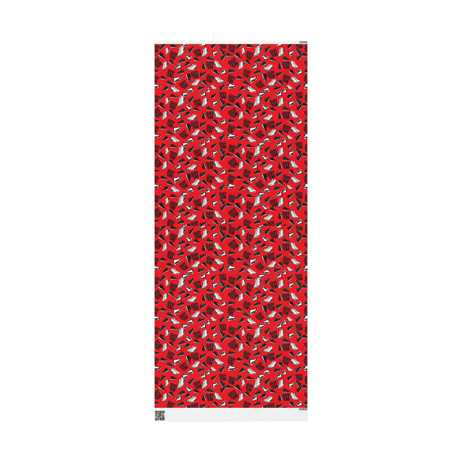 Sneaker Pattern Wrapping Paper | Red Shoe Print Gift Wrap Roll - Etsy