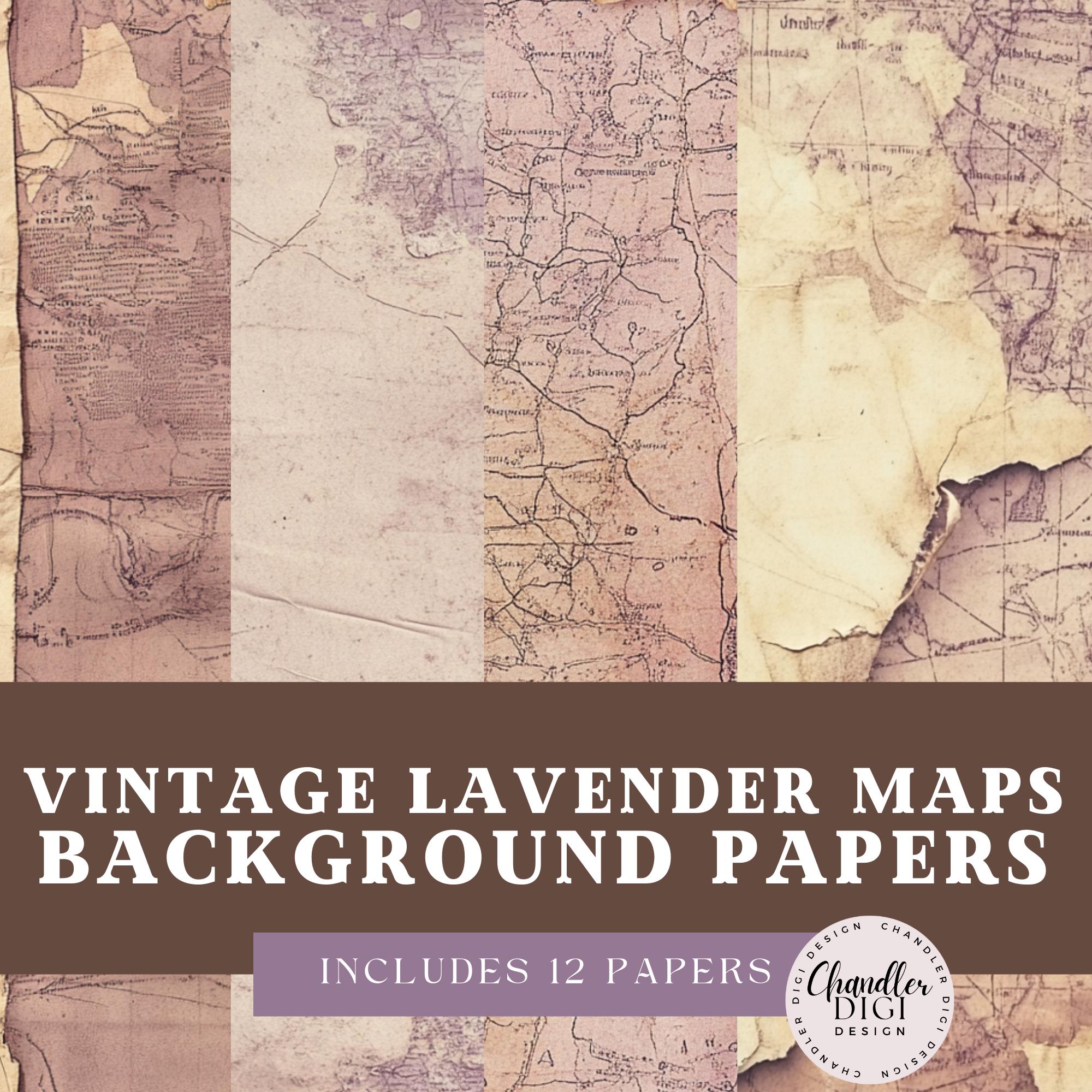Lavender Maps Clipart Backgrounds | Vintage Paper | Junk Journal Papers ...