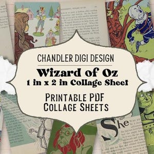 Wizard of Oz Collage Sheet Digital Download | Digital Ephemera for Junk ...