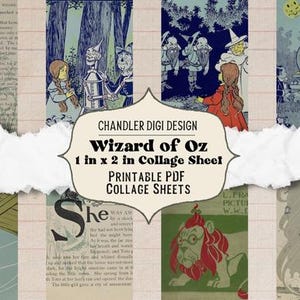 Wizard of Oz Collage Sheet Digital Download | Digital Ephemera for Junk ...