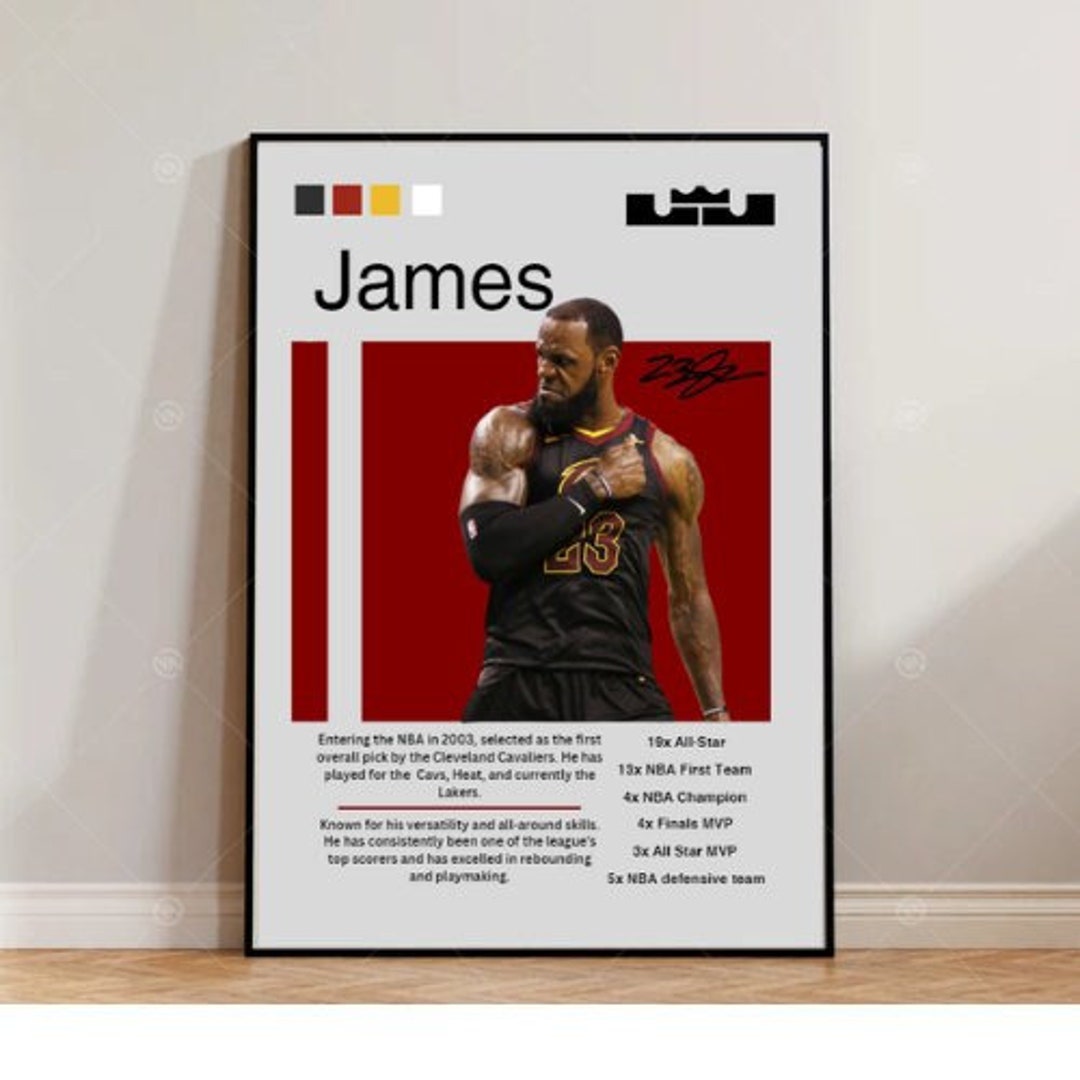 Lebron James NBA Play Poster - Etsy