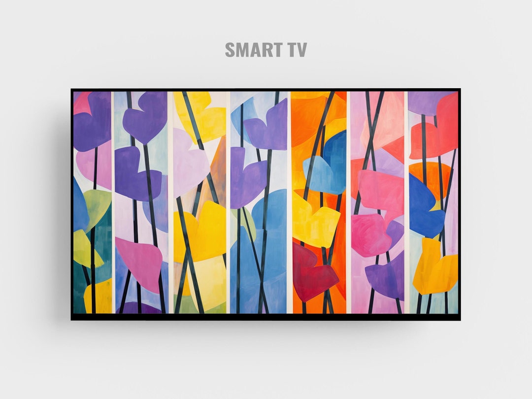 Samsung Frame TV Abstract Flower Art T003 - Etsy