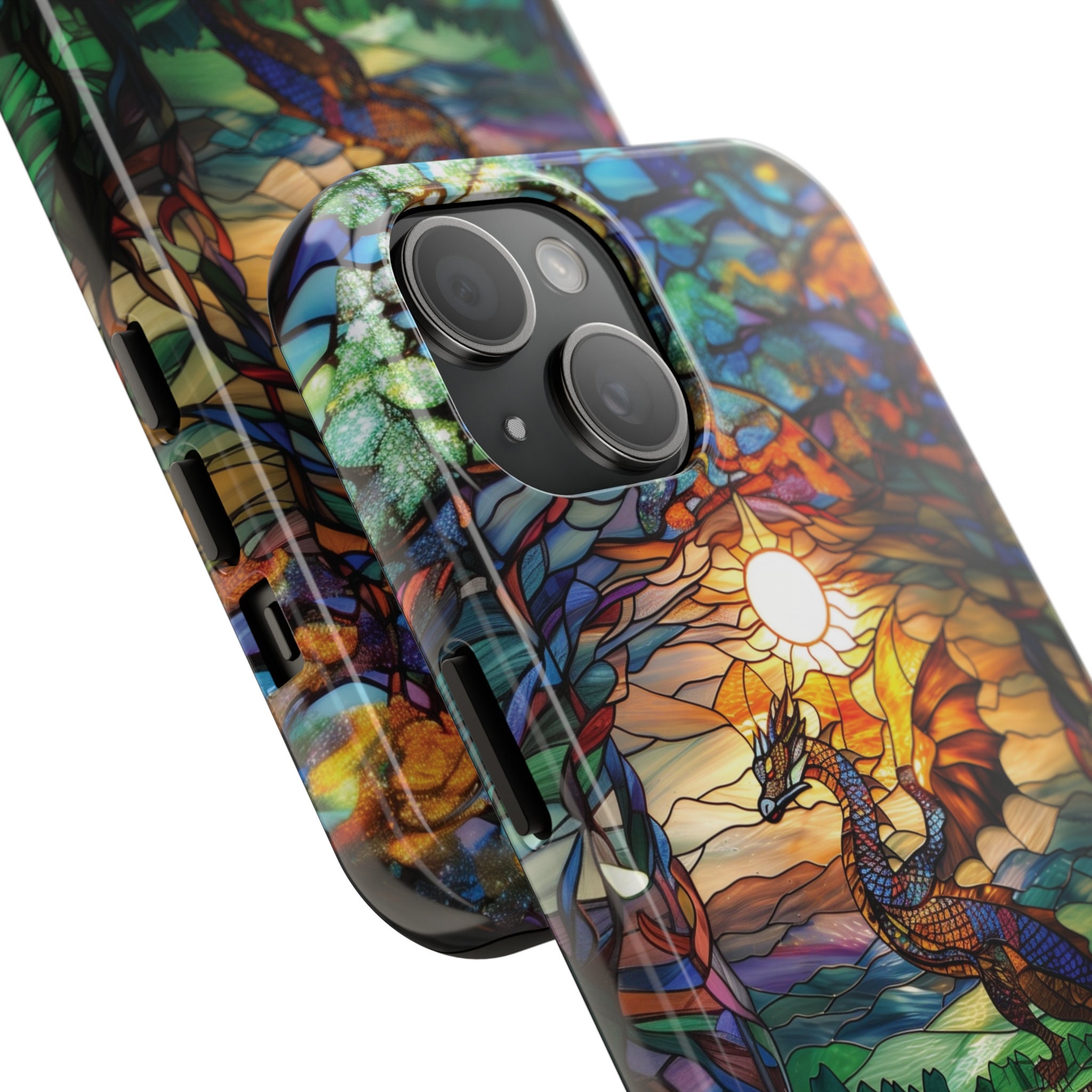 Stained Glass Dragon Phone Case for Dragon Lovers, Dragon Design ...