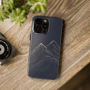 Mountain Line Design Phone Case, Minimalist Phone Case, iPhone 16 15 14 ...