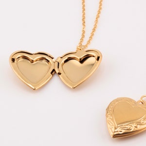 Personalized Heart Photo Locket Necklace by Whispers in Gold Custom ...
