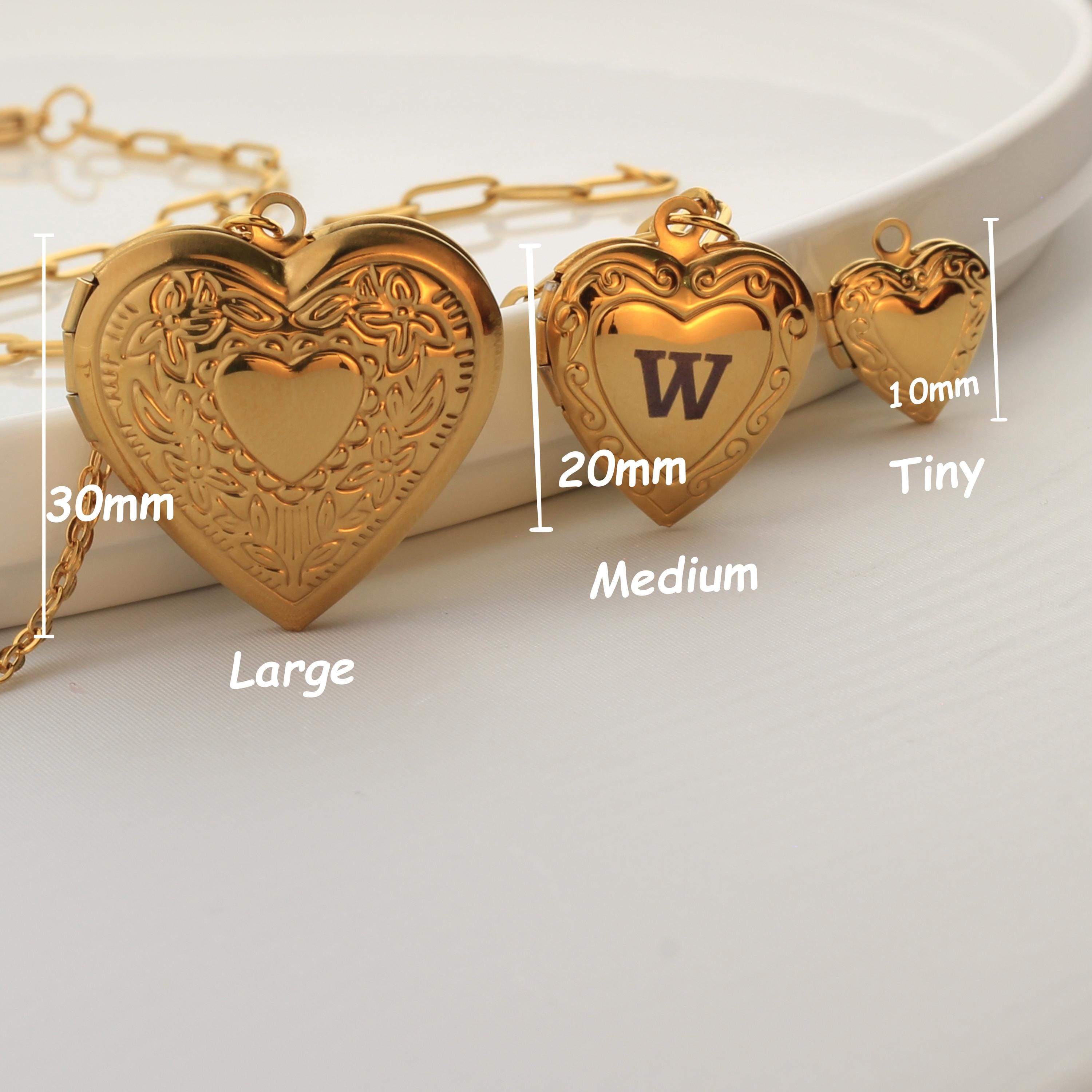 Heart Locket With Photo, Vintage Photo Locket Necklace, Custom Locket ...