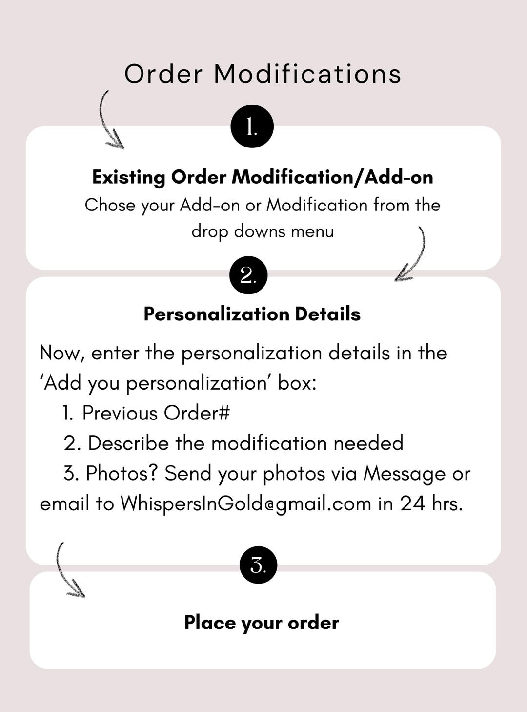 Order Modification - Photos, Engraving, Adjustments, Address Changes ...