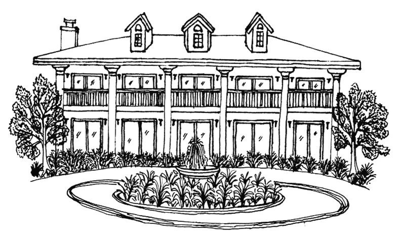 Hand Sketch,wedding Venue Line Drawing,custom Drawing From Picture ...