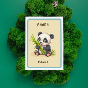 49 BILINGUAL ANIMAL Flash Cards - English & French Alphabet Learning ...