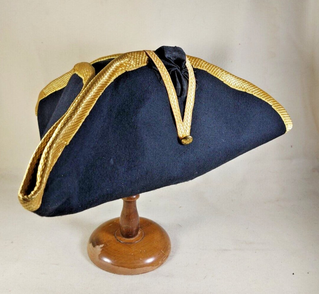Napoleonic British French Prussian Officer Tricorn Hat - Museum Quality ...