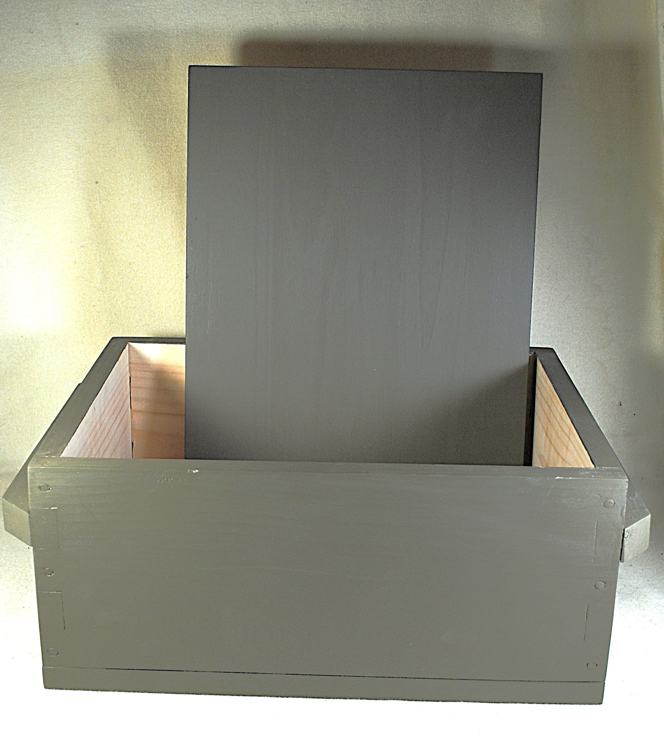 1000 Muskt. Buck & Ball Percussion Ammo Box - Green Wood Box - Civil ...