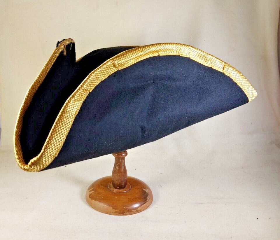 Napoleonic British French Prussian Officer Tricorn Hat - Museum Quality ...