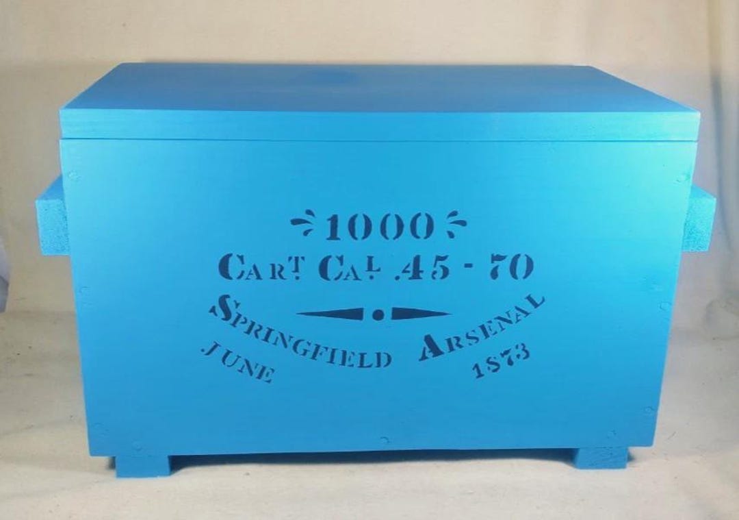 1000 Cart. Cal. .45-70 Springfield Arsenal 1873 - Wood Box - Indian ...