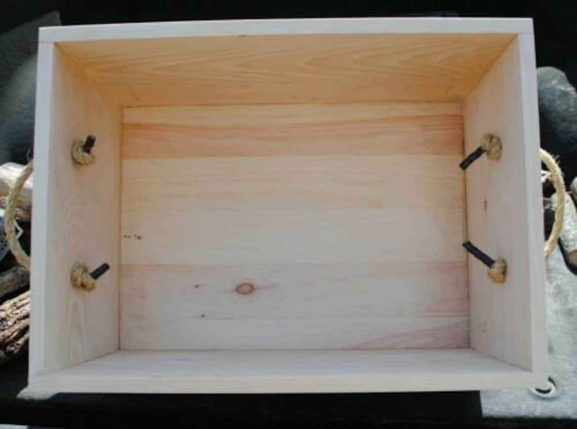 Union Mechanical Army Bread Box With Rope Handles - Large Wood Box ...