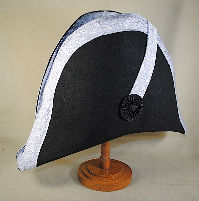 Napoleonic 17th 18th Century French Prussian Officer Bicorn Hat Size: 7 ...
