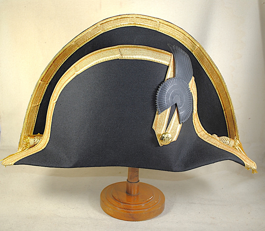 Napoleonic 1st Empire NAVY Military Officer Bicorn Hat - Museum Quality ...