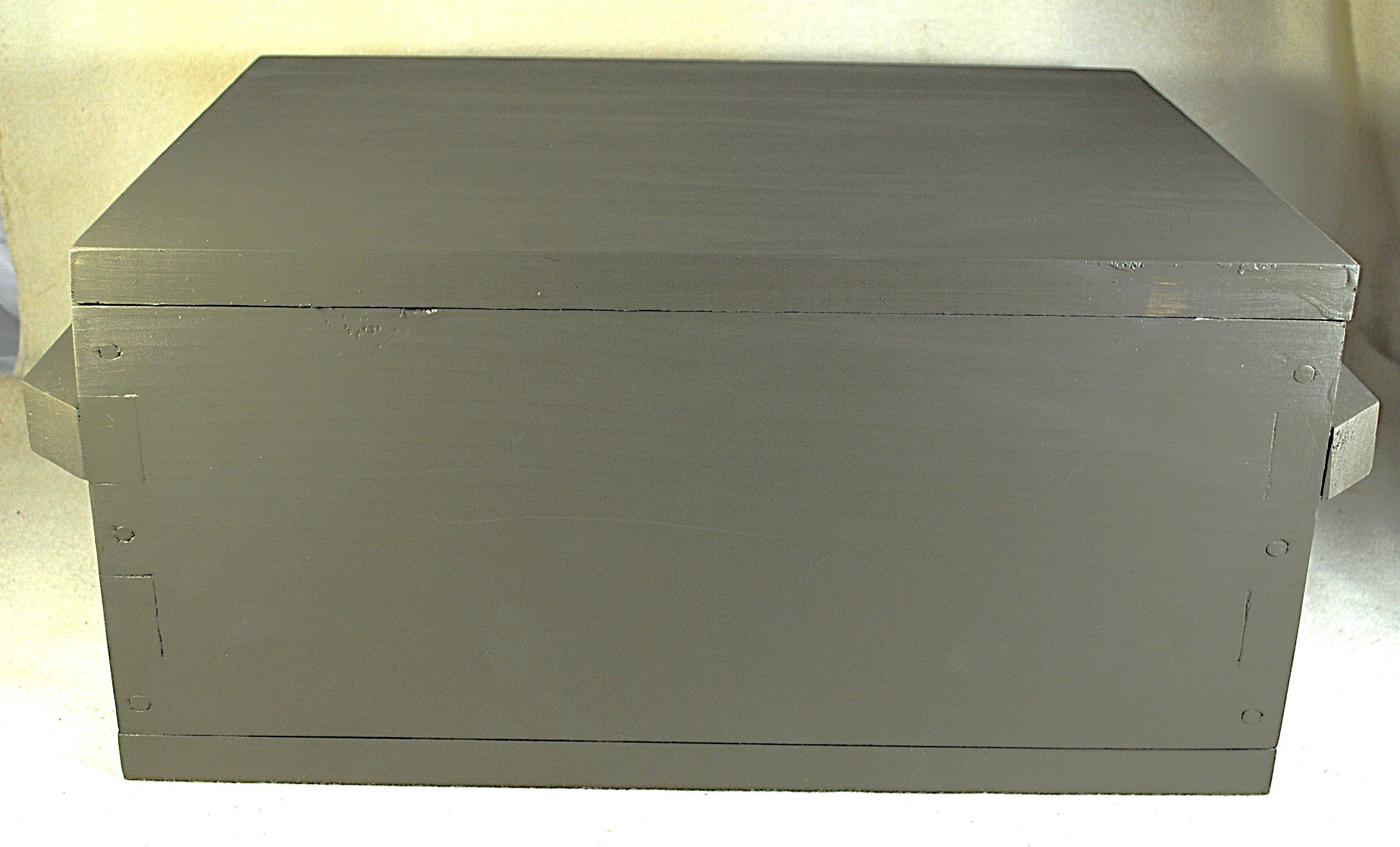 1000 Muskt. Buck & Ball Percussion Ammo Box - Green Wood Box - Civil ...