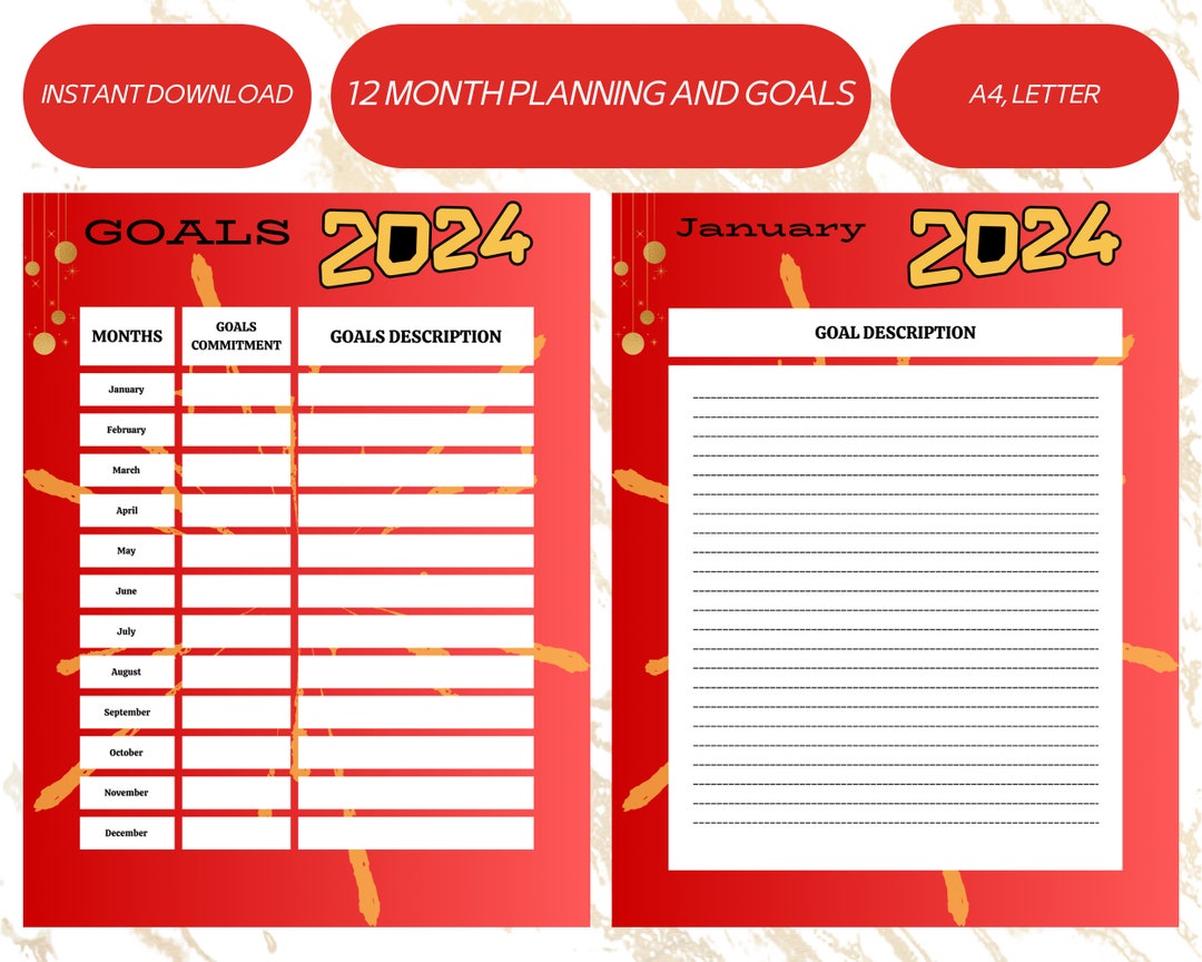 Digital Goals 2024 Goals List Planner Planner 2024 Journal for Children ...