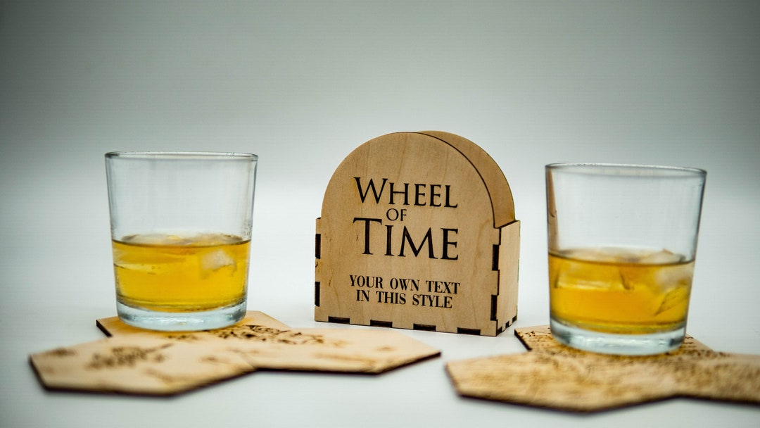 Wheel of Time Map Coasters Set of 12, Puzzle Wheel of Time, Drink ...