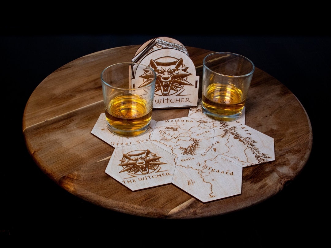 The Witcher Map Coasters Set, Puzzle of Witcher Map of the Continent ...
