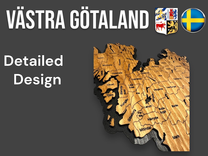 Västra Götaland Map Vector Files .svg, .dxf, .ai Detailed ...