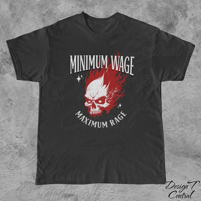 Minimum Wage, Maximum Rage Funny Skeleton Meme Shirt, Weirdcore ...
