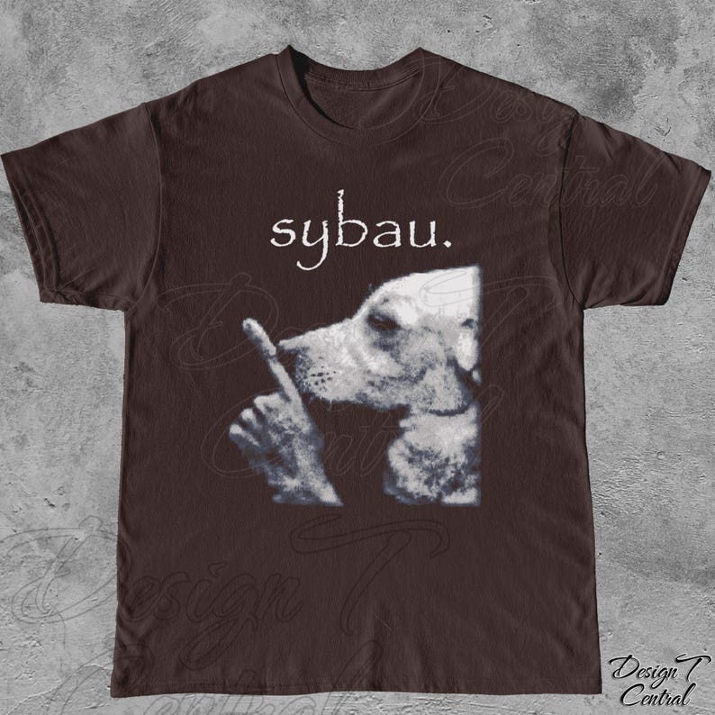 Sybau Dog Shush Tshirt, Unhinged Meme Tiktok Shirt, Gen Z Brainrot Tee ...