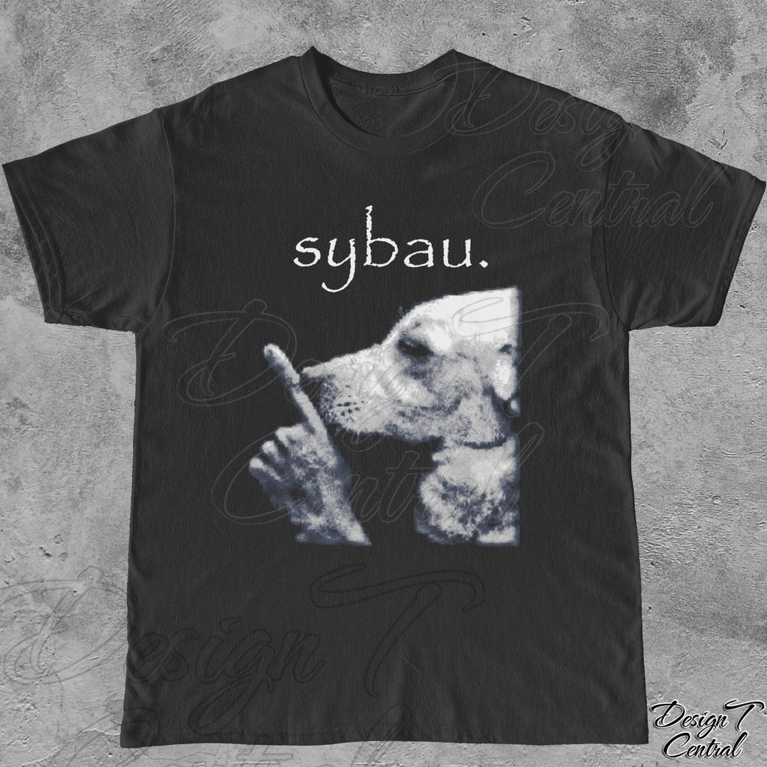 Sybau Dog Shush Tshirt, Unhinged Meme Tiktok Shirt, Gen Z Brainrot Tee ...