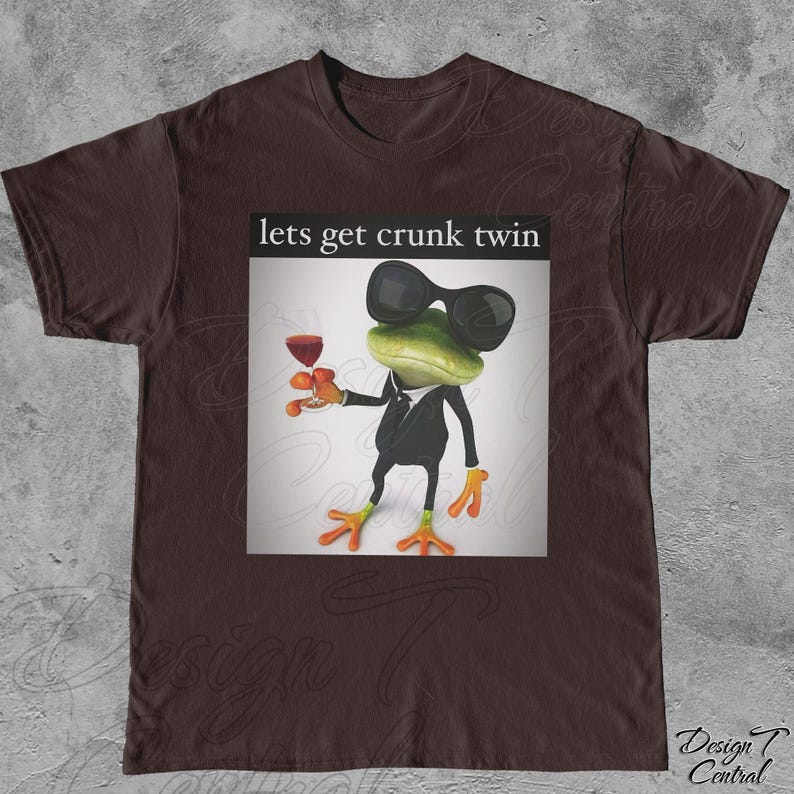 Lets Get Crunk Twin Frog Meme Shirt - Graphic T-shirt - Etsy