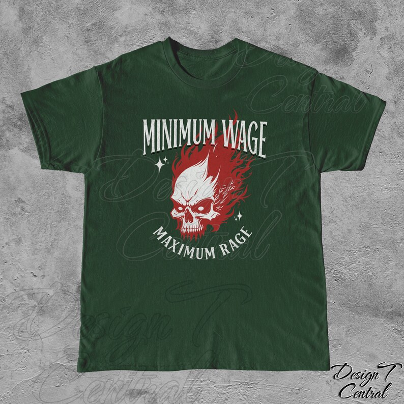 Minimum Wage, Maximum Rage Funny Skeleton Meme Shirt, Weirdcore ...