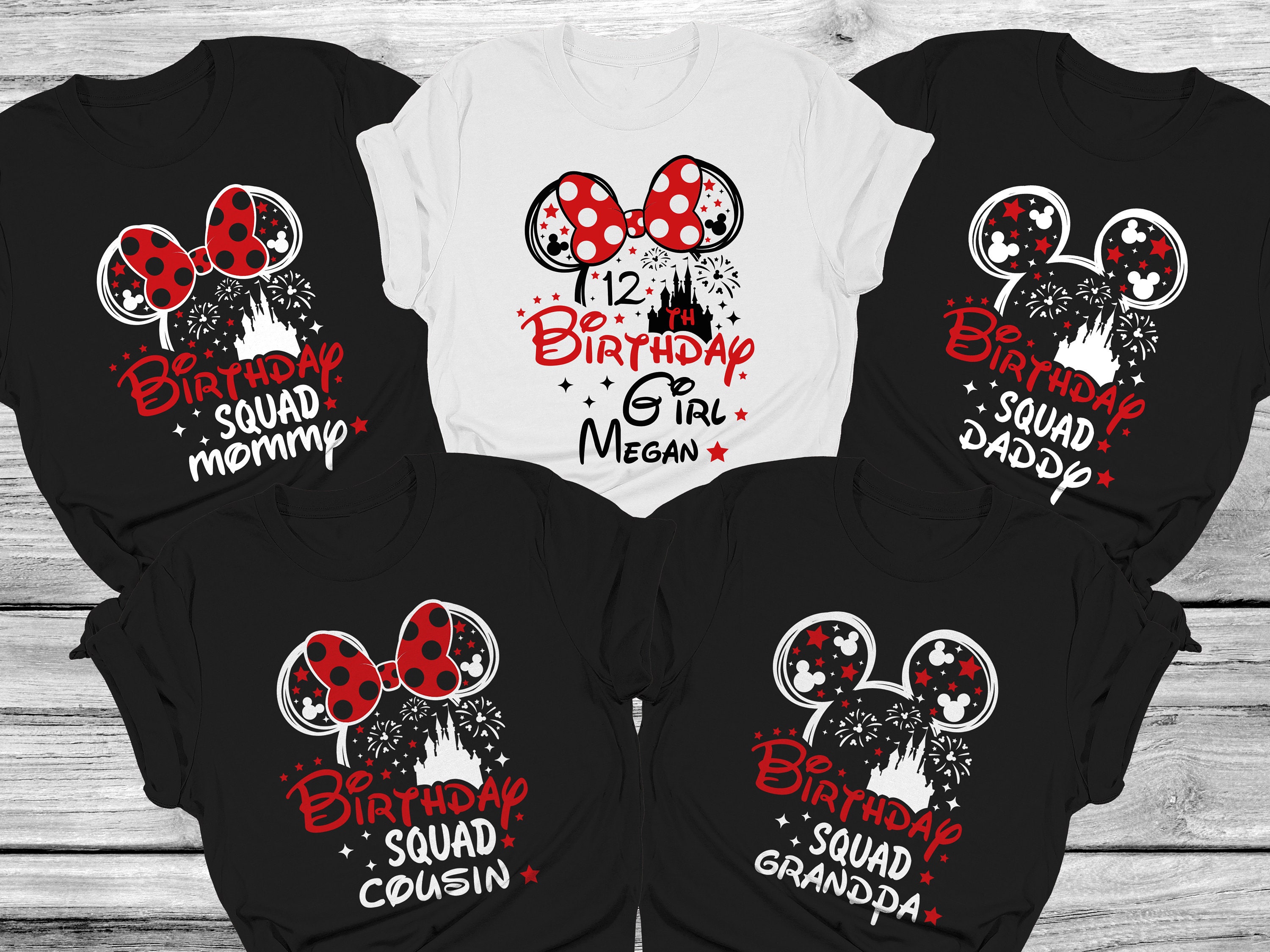 Custom Disney Family Birthday Shirts, Disney Birthday Squad Shirt ...