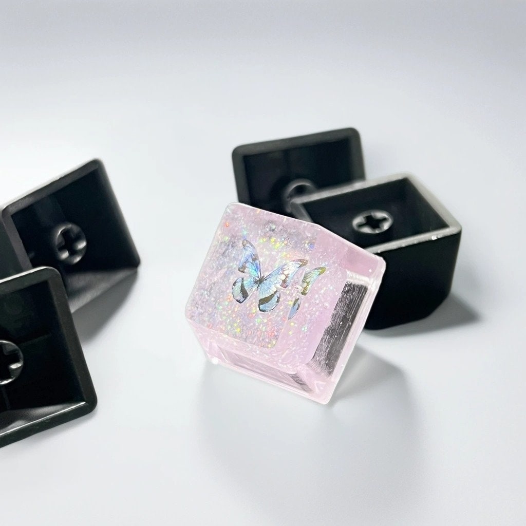 Custom Butterfly Artisan ESC Keycap Blue Keycaps, Artsy Keycap, Artisan ...