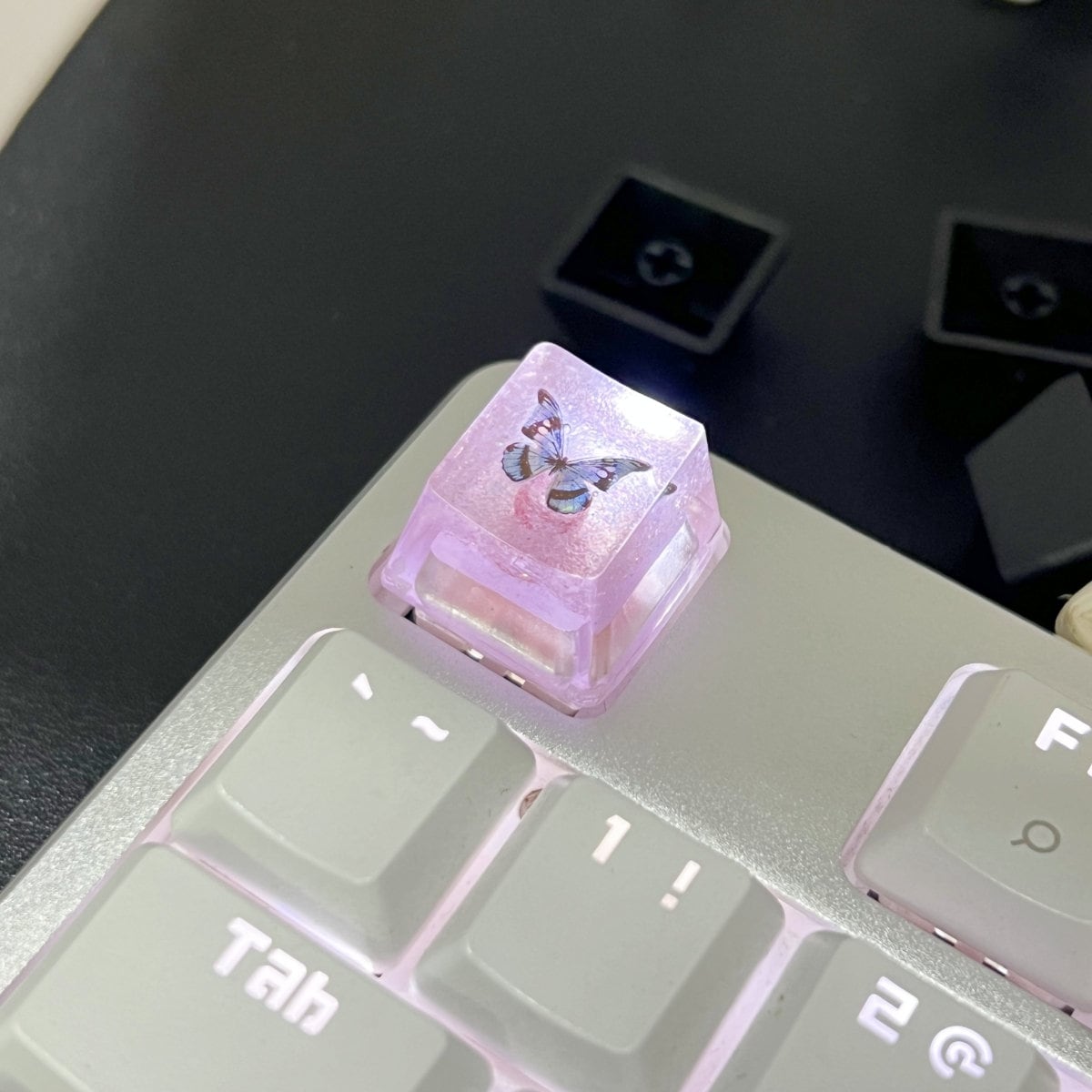 Custom Butterfly Artisan ESC Keycap Blue Keycaps, Artsy Keycap, Artisan ...