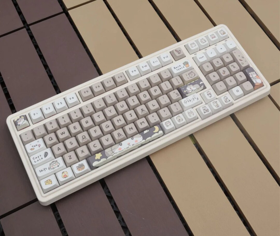 Custom Hamster PBT Keycaps Cute Keycap, Hamster Keycap, Minimalist ...