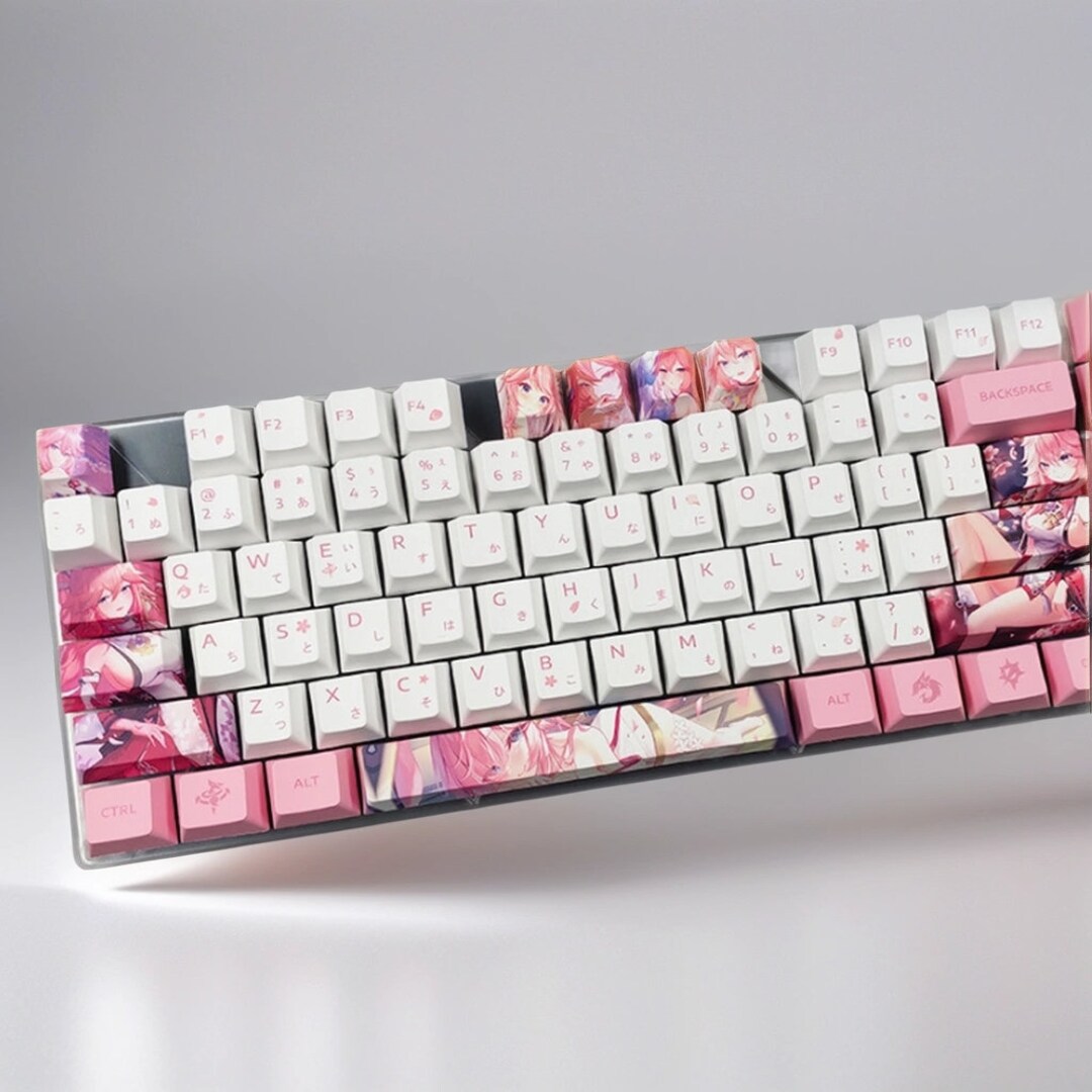 Custom 12pcs Anime Keycap Set Anime Keycaps, Japanese Keycaps, Cartoon ...