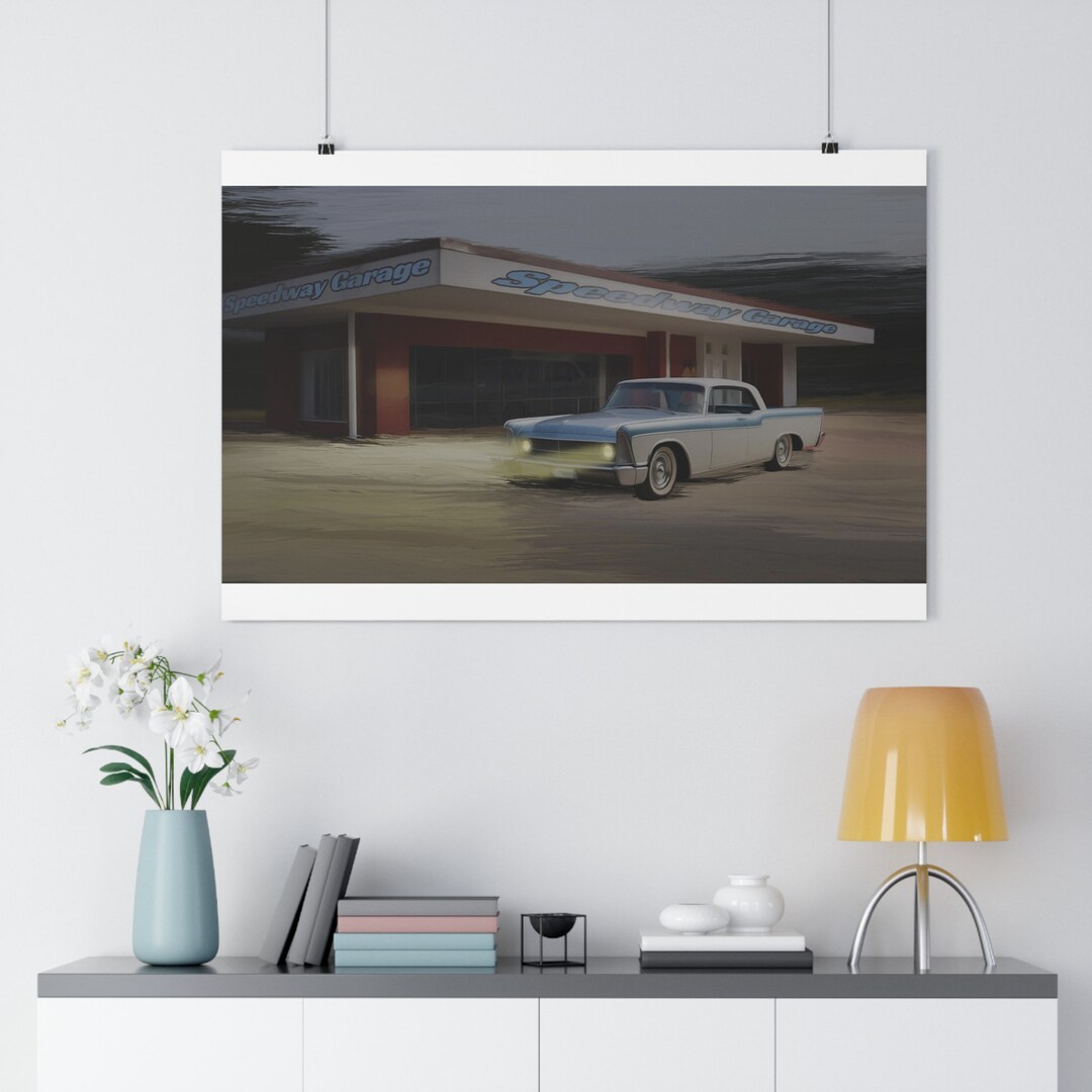 Speedway Garage - Giclée Art Print - Etsy