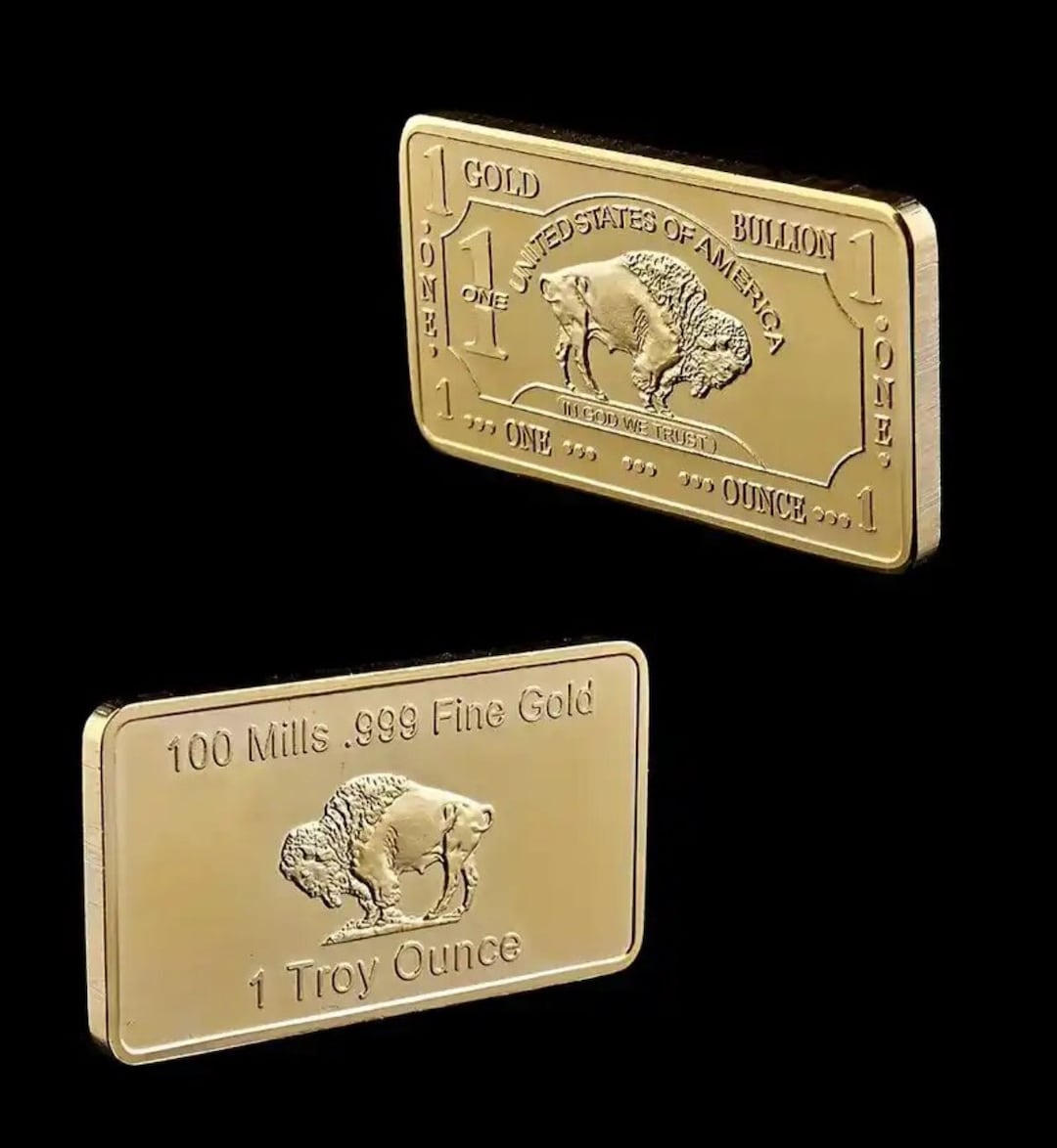 100x 1oz Fine .999 Gold Buffalo Bullion Bars - Etsy