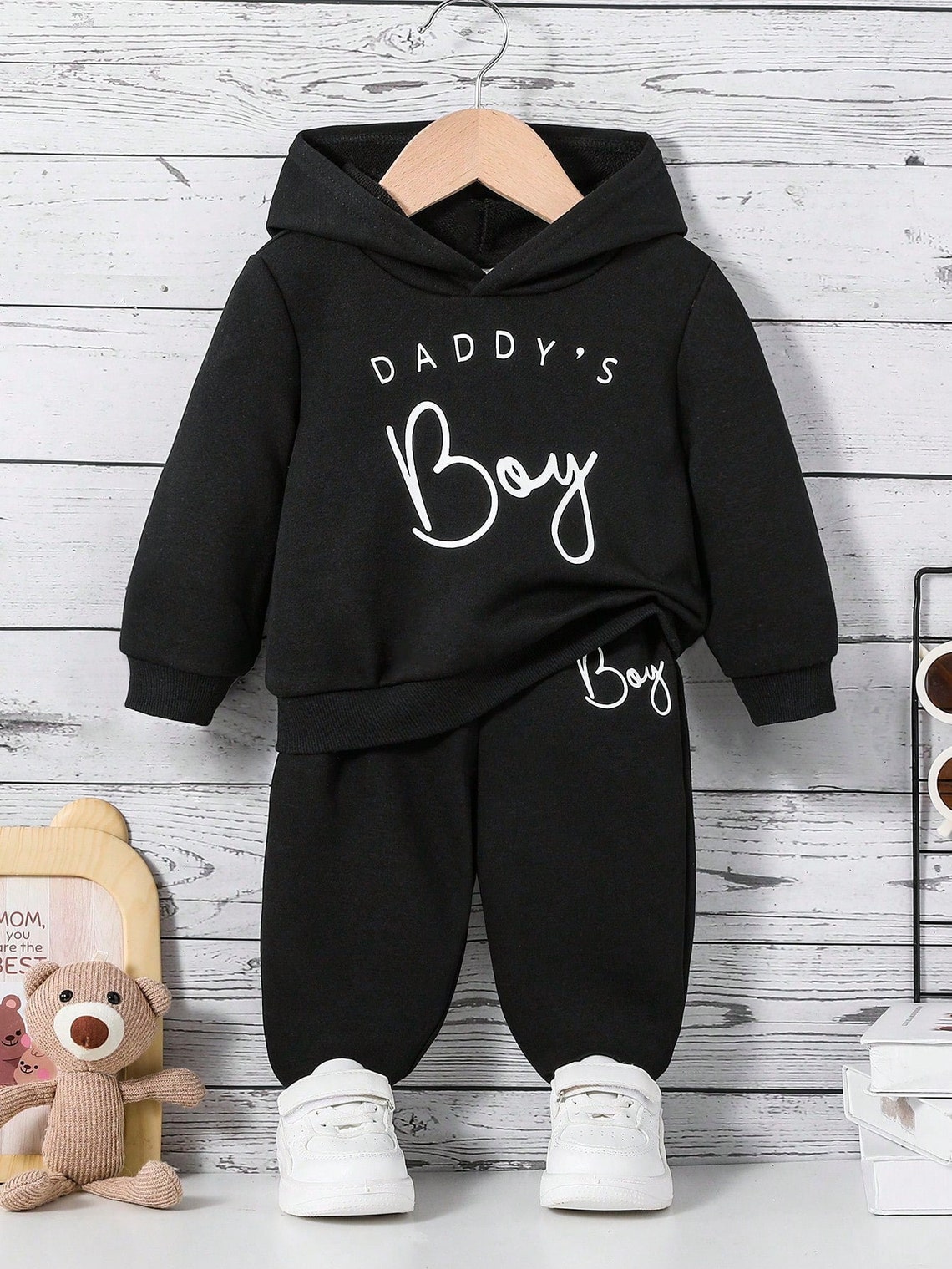 Savvy Co Baby Boy Letter Graphic Hoodie & Sweatpants - Etsy