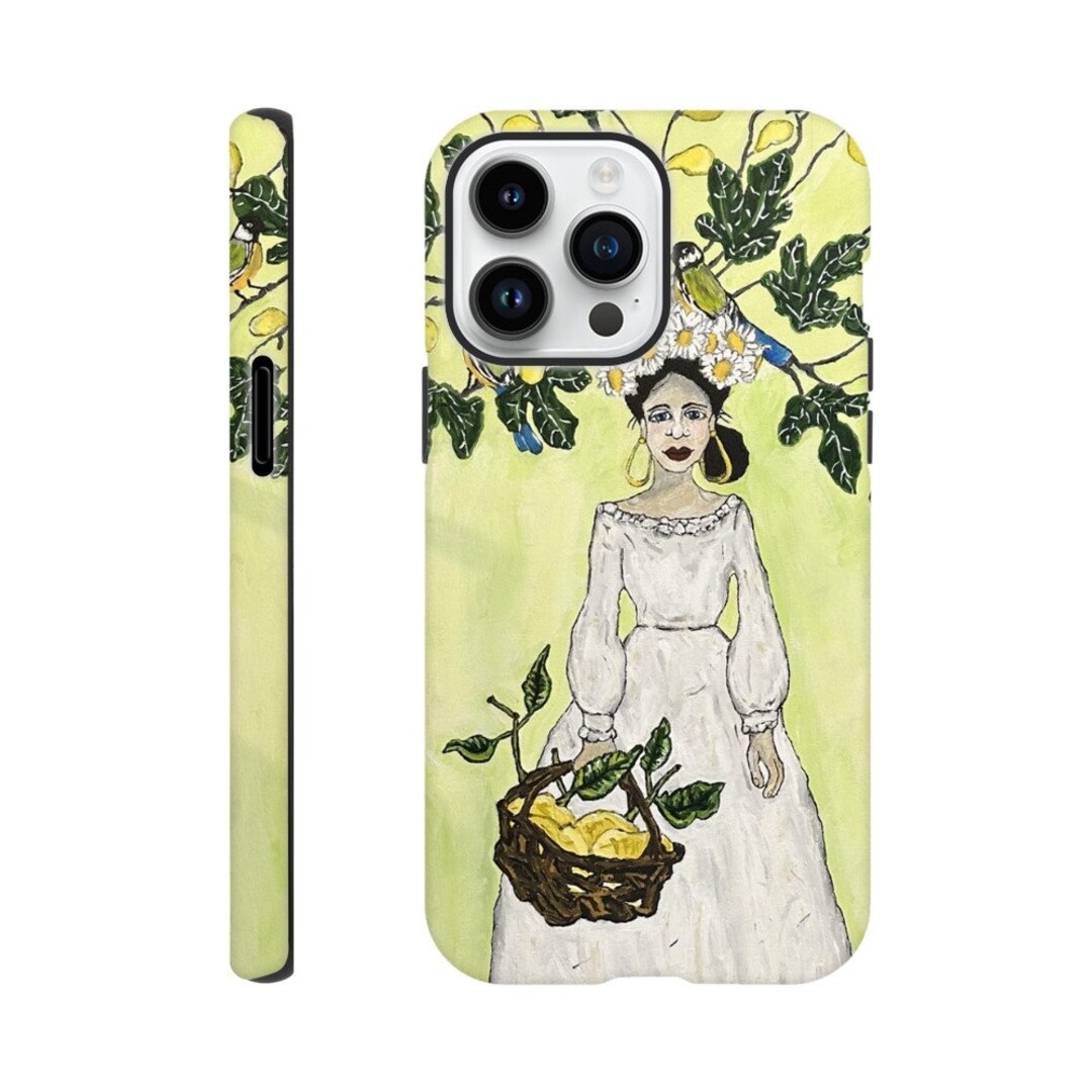 Sunflower Lady Phone Case Original Flower Painting Cover - Etsy