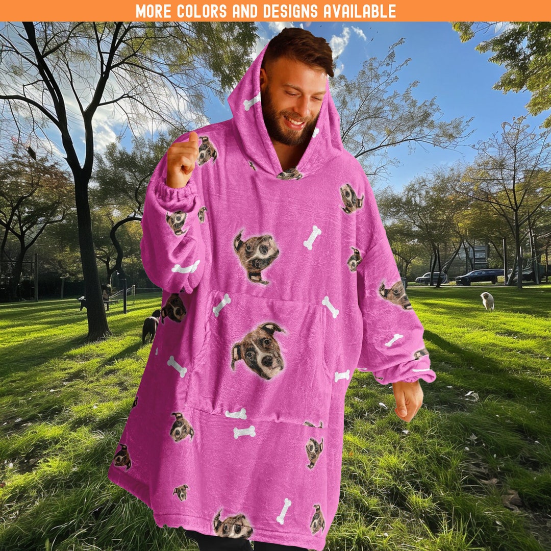 Custom Dog Portrait Snuggie Hoodie - Etsy