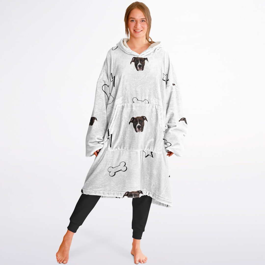 Custom Dog Portrait Snuggie Hoodie - Etsy