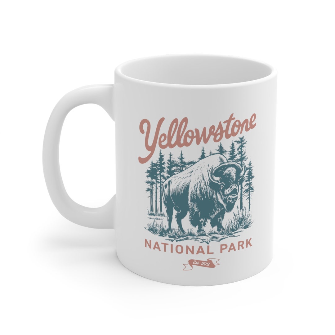 Yellowstone National Park Ceramic Mug Gift Bison Mug Buffalo Mug Gift ...