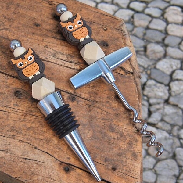 Owl Wine Stopper - Etsy UK