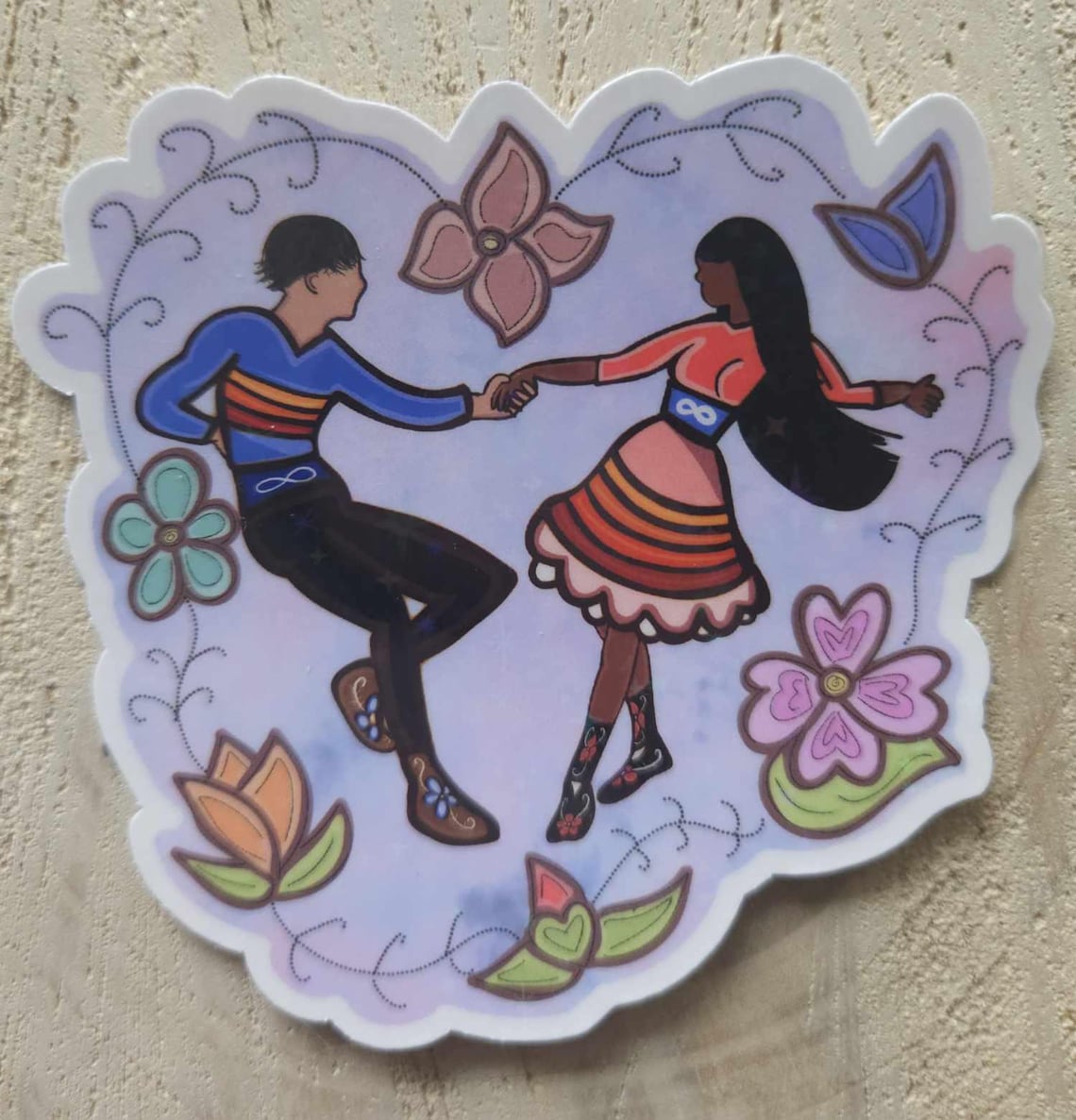 Métis Jig in Full Bloom Sticker - Etsy Canada