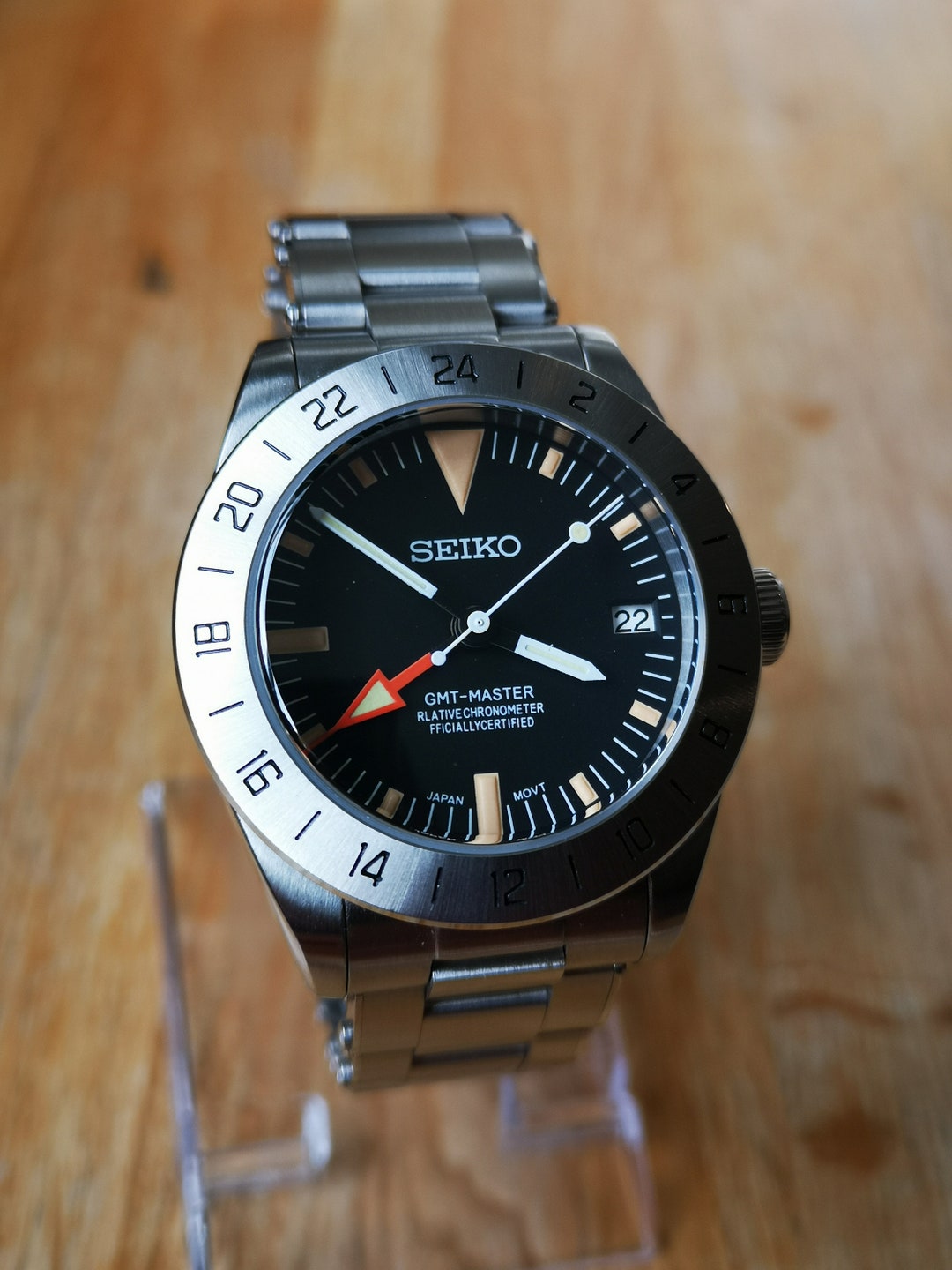 Custom Built Seiko Mod Watch 'vintage GMT' - Etsy